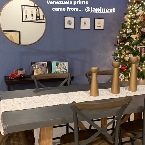 Venezuela Wall Art, Set of Three Venezuela Prints Featuring Araguaney ...