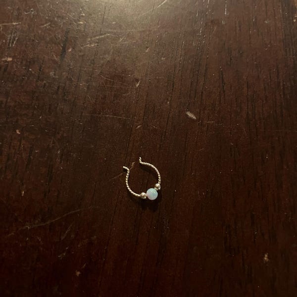 Hammered Gold Snug Septum Ring 20G - Dainty Gold Filled Septum Piercing ...