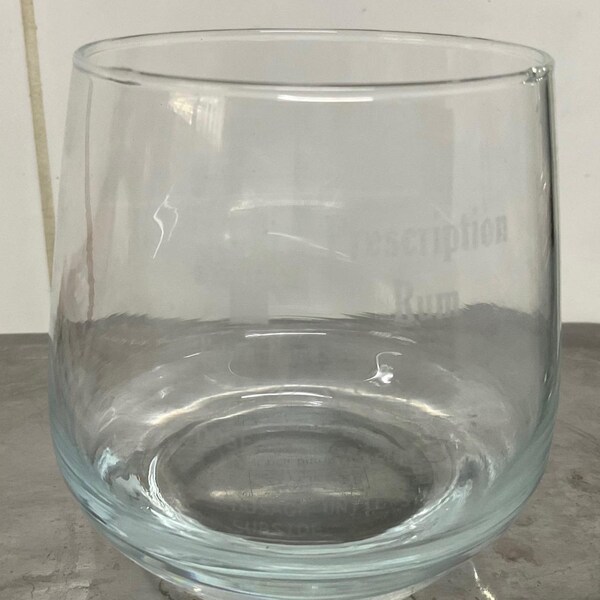 Personalised Prescription Rum Engraved Tumbler Glass | Funny Rum Glass ...