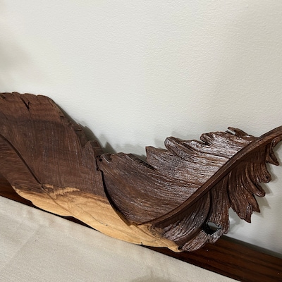 Wood Wall Art, Feather STL Model, CNC Router Carving Artcam File, Wall ...