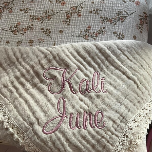 Embroidered Name Baby Blanket / Soft Custom Personalized Baby Blanket ...