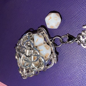 D20 Dice Set mini Pendant Cage-d20 Pendant Necklace-mini Polyhedral ...
