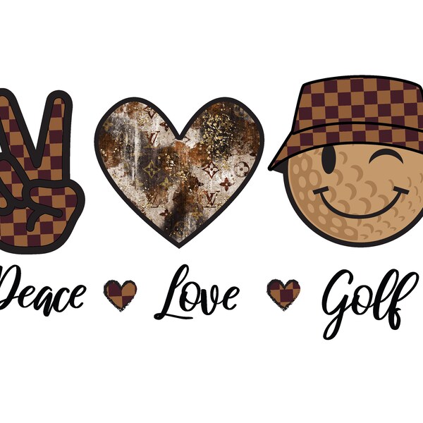 Peace Love Golf, Golf Saying, SVG, JPEG, Sublimation, Instant Download ...