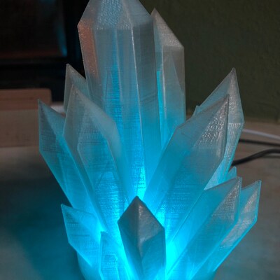 Wall-powered Crystal Lamp Includes Power Supply & Remote 3D Printed - Etsy