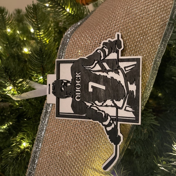 Personalized Hockey Player Christmas Ornament - Etsy