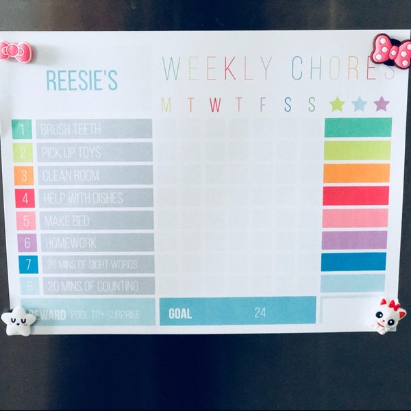 Printable Reward Chart / Printable Chore Chart / Chore Chart / Behavior ...