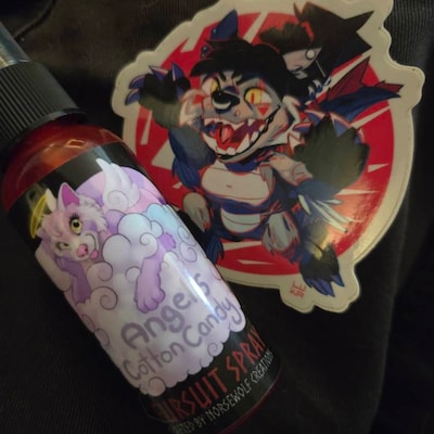 Zipper's Pink Candy Haze Fursuit Spray 3 Sticker by Norsewolf Creations ...