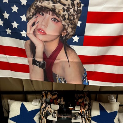 Enhypen Heeseung Ethereal Look Flag Banner, Heeseung American Tapestry ...