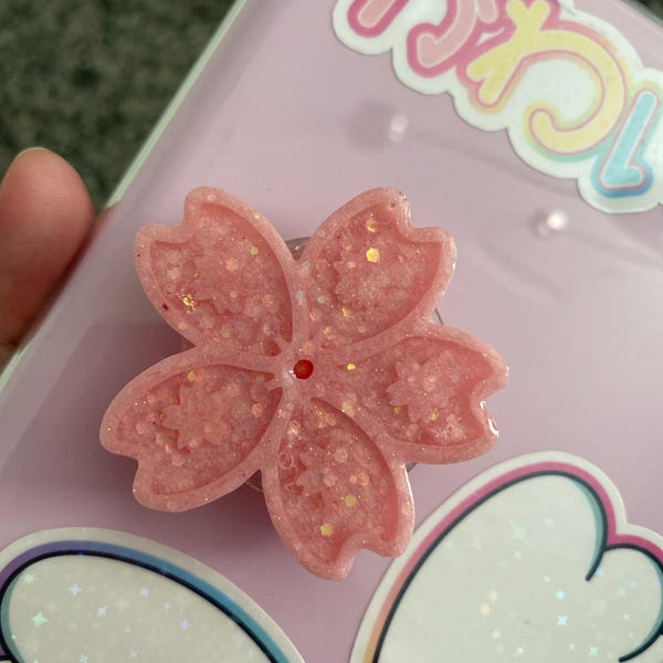 Sakura Flower, Sakura Phone Grip, Sakura Badge Reel , Keychain, Sakura ...