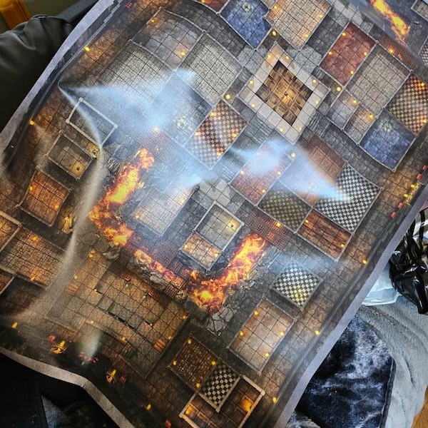 Custom Heroquest Board Game Mat, RPG Playmat, Dungeon and Dragons ...