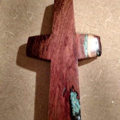 5 High X 3 Wide Table Cross With Turquoise Inlay - Etsy