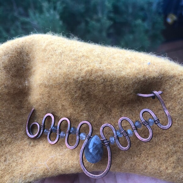 Hammered Scroll Hair Clip Barrette, Unique Hair Accessories for Women ...