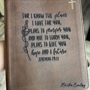 Engraved Bible Personalized Bible Custom Laser Engraved - Etsy