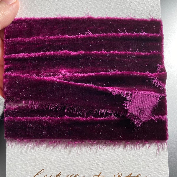 25 NEW Hand Dyed SILK VELVET Colors Ribbon Raw Edge - Etsy