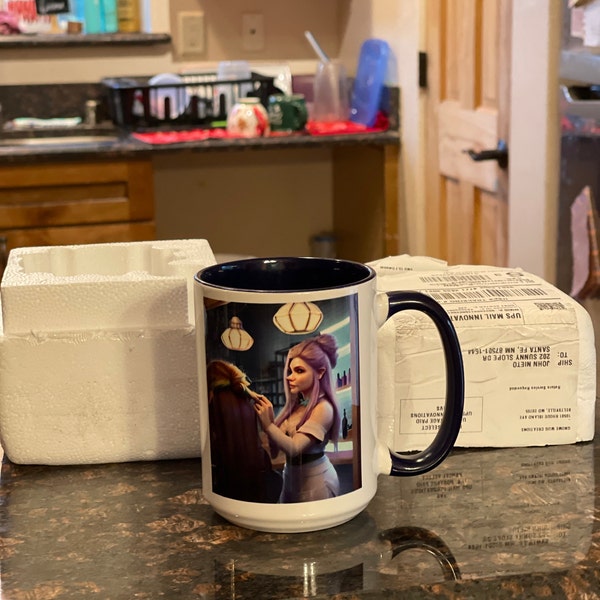 Tiny Gnome Body Builder- Two-tone Coffee Mugs, 15oz - Etsy