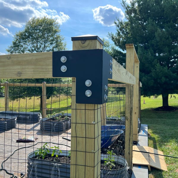 Posthugger™ 24 Pc 6x6 Hexagon Pergola Bracket Set for 6x6 5.5x5.5 Posts ...
