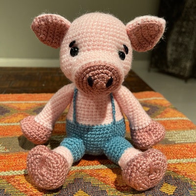 Patrón crochet Cerdito Amigurumi Cerdo pdf tutorial GEORGE el cerdito ...