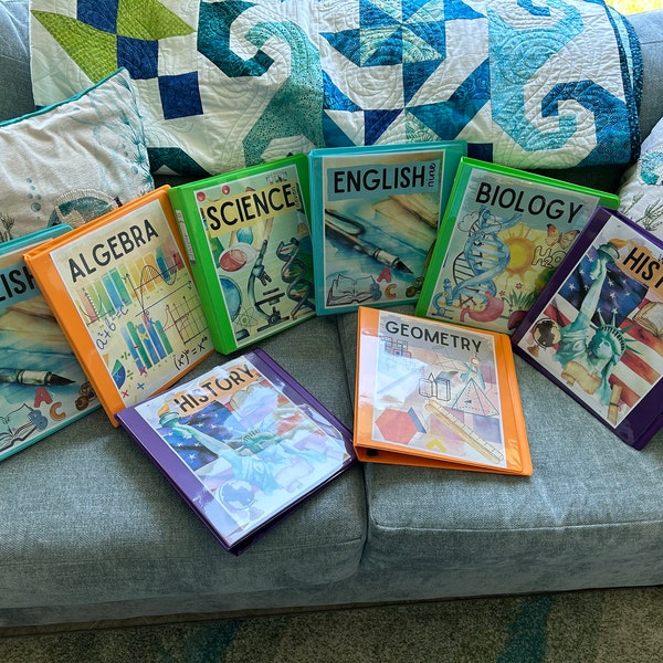 School Subjects Binder Cover Printable, Back to School, Teacher Binder ...