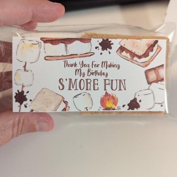 EDITABLE Smores Bag Toppers Template Smores Treat Bag Topper Smores ...