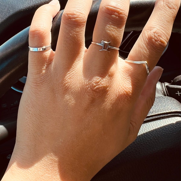 Gemini Diamond Ring, Gemini Zodiac Sign Diamond Ring, Gemini Ring ...