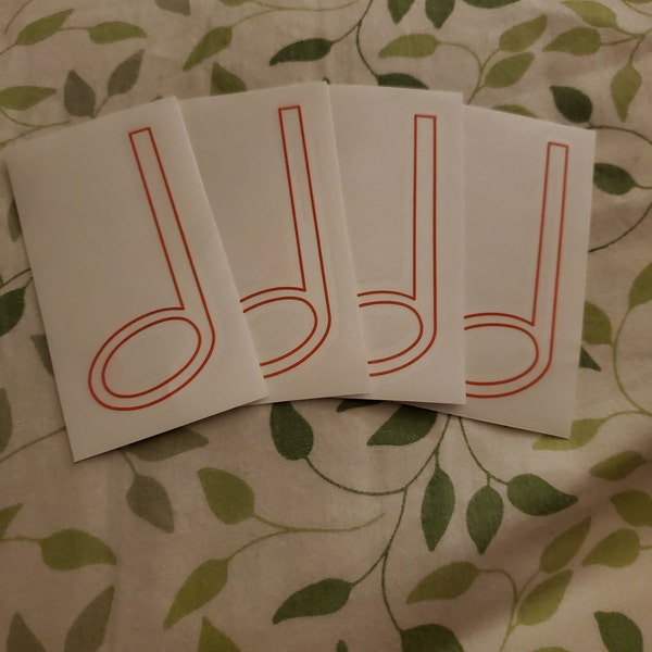 Music Notes, Note, Treble Clef, Bass, Quarter, Eighth, Half Decal, Car ...