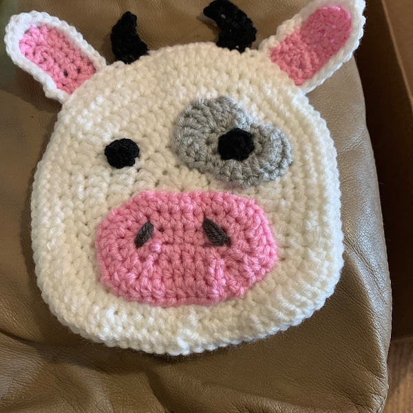 Moo-moo Cow Potholder & Coaster Set - Crochet Pattern PDF - Etsy