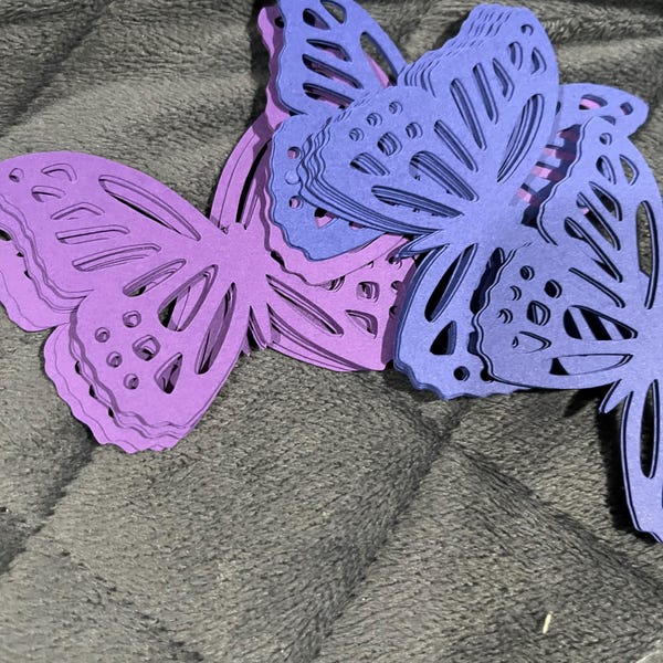 10 Paper Butterflies, Paper Flower Decorations, Die Cut Butterflies ...