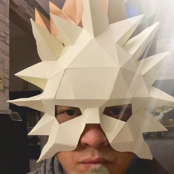 Geometric Sun Mask Template: DIY Papercraft (PDF Download) - Etsy