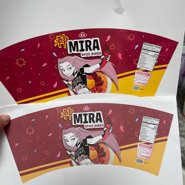 Rumi's Ramyeon, Cup Noodles Label, Kpop Demon Hunters, Printable ...