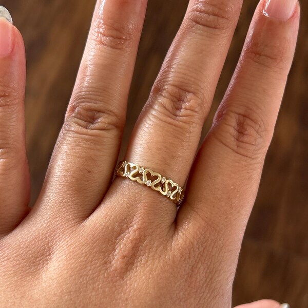 14k Gold Minimal Baguette Wedding Ring, Solid Gold Stacking Ring, Cz Ring, Dainty Baguette Ring ...