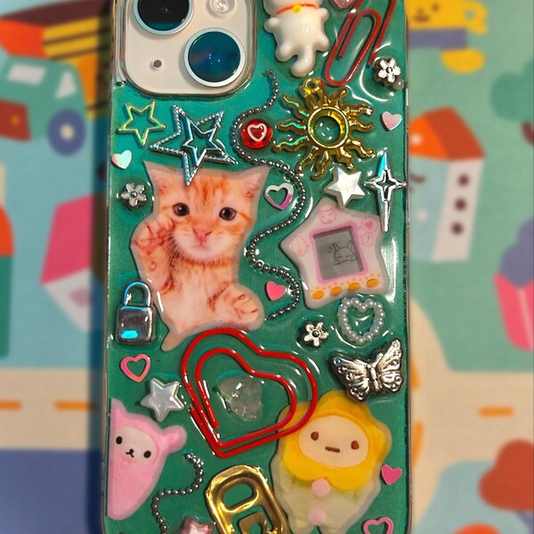 Y2k Phone Case, Made With Epoxy Resin for iPhone X 11 12 13 14 15 16 ...