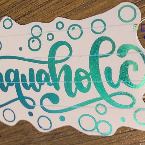 Aquaholic Svg Bubbles Bech Life Gift Hand Drawn Decal Print Shirt Cut ...