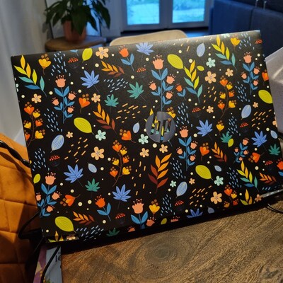 Hp Notebook Skin Green Aesthetic Floral Design Personalized Gift Custom ...