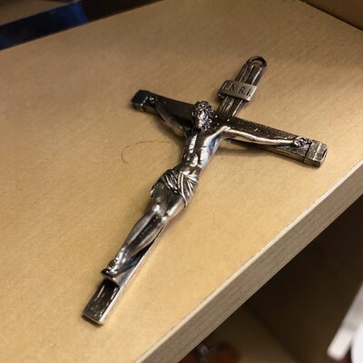 Personalized Silver Jesus Cross Necklace, Handmade Crucifixion of Jesus ...