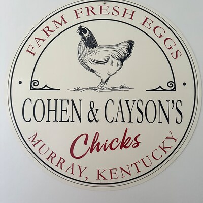 Farm Fresh Eggs Sign Custom Chicken Sign Custom Farm Sign - Etsy