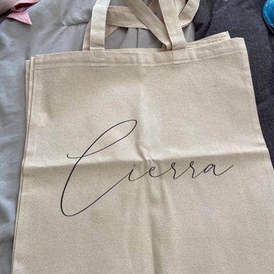 Personalized Script Tote Bag Wedding Welcome Bag Bachelorette Party ...