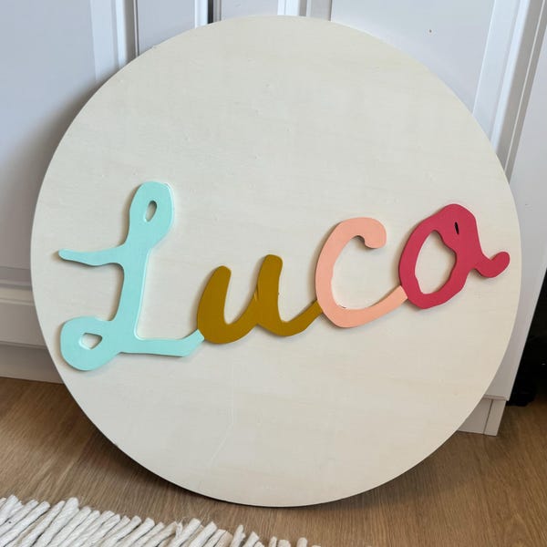 Circle Custom Sign, Custom Round Sign, Custom Logo Sign, Custom Wood ...