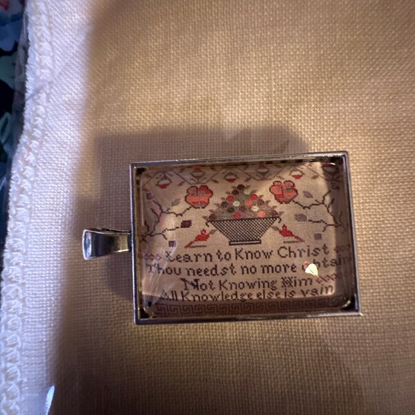 Santa With Sheep - Thread Keep - Scissor Fob - Needleminder - Zipper ...