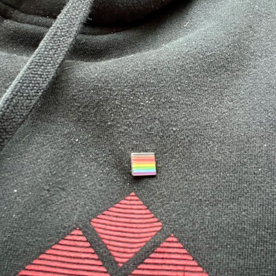 Non-binary Ribbon Pin Subtle Pride Flag Enamel LGBT LGBTQ Queer Agender ...