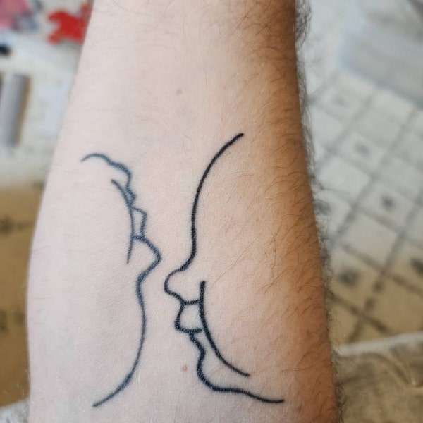 Child Side Profile | Minimal Tattoo Design | Handdrawn (no AI) - Etsy