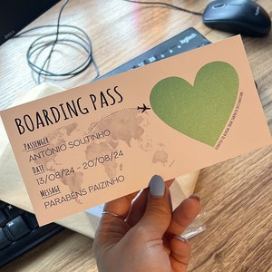 Passport Scratch Card Surprise Holiday/trip Personalisable Reveal ...