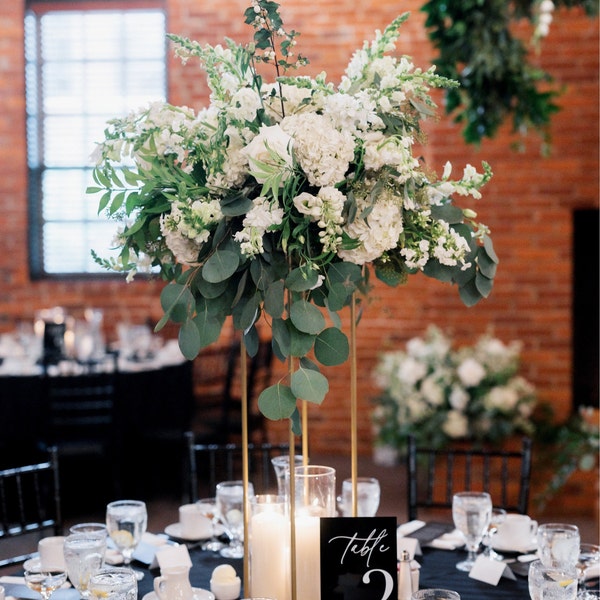Black Table Numbers Wedding Table Numbers With Stands Reception Table ...