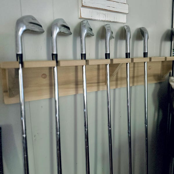 Golf Club Display Rack Shelf 8 Club Holder - Etsy