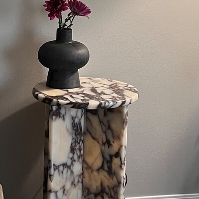 Calacatta Viola Set of 2-4-6 SQUARE Coasters, Italian Marble 100% ...