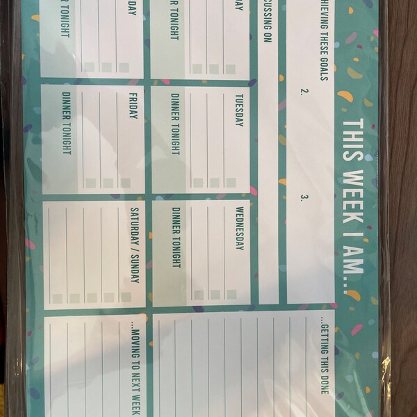 Weekly Planner | A4 Desk Planner Pad, Funny Notepad, Desk Planner ...