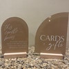 Cards & Gifts Half Arch Table Sign Gift and Cards Sign Modern Script ...