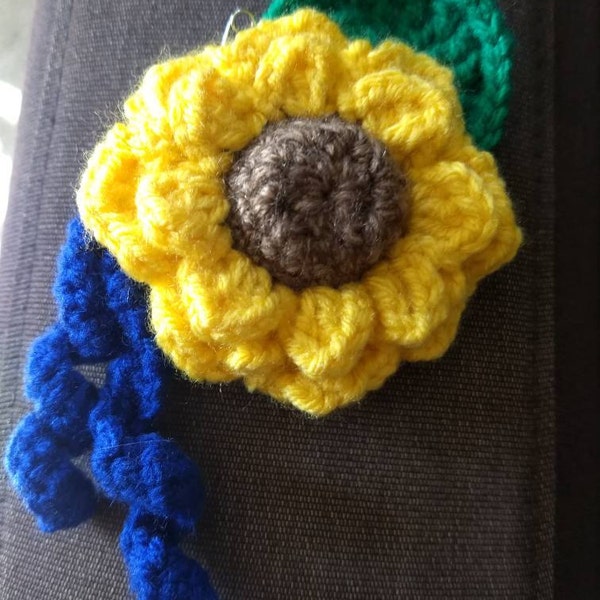 Crochet Sunflowers in a Pot PATTERN. Ukrainian Sunflowers. Sunflower ...