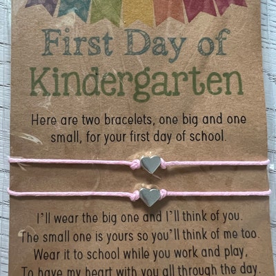 First Day of Kindergarten Mommy and Me Back to School Bracelets First ...