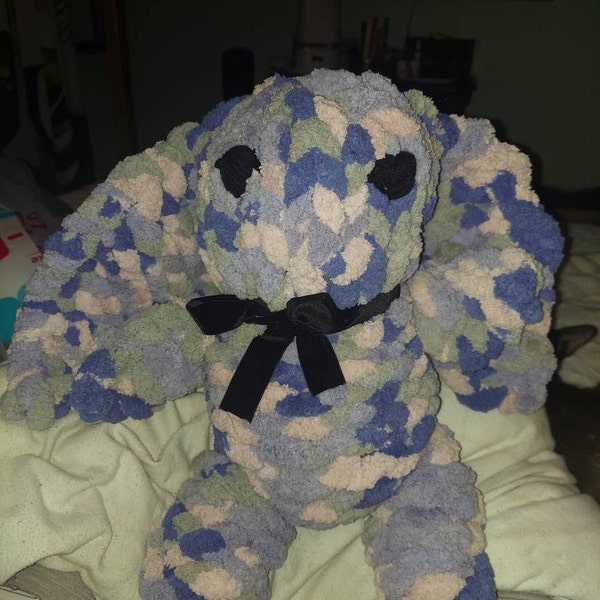 Fingerknit Chunky Elephant Plushie Pattern With Video Tutorial Elephant ...