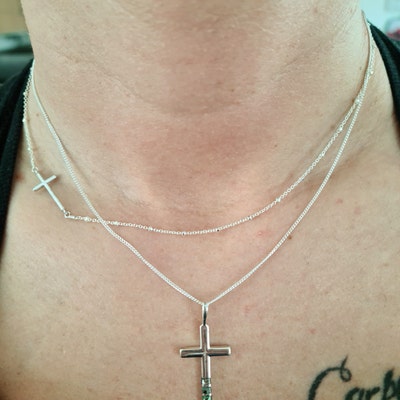 Sterling Silver Cross Inlaid With Pauashell Silver Cross - Etsy UK